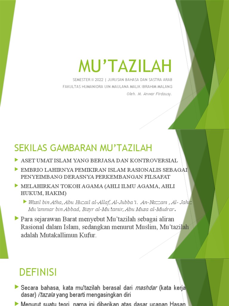 MU'TAZILAH | PDF