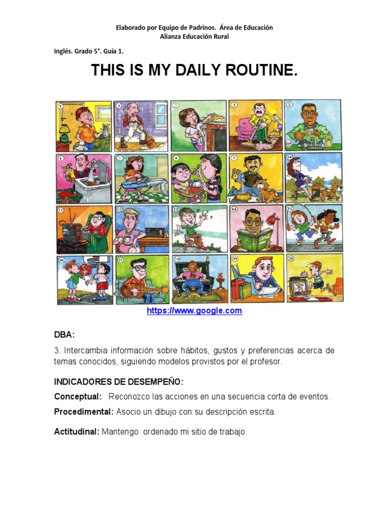 Ingles Guía 1 Quinto | PDF