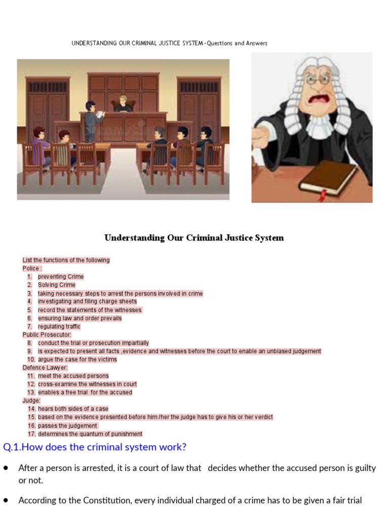 Understanding Our Criminal Justice System | PDF