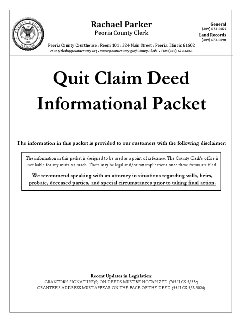 Quit Claim Informational Packet | PDF