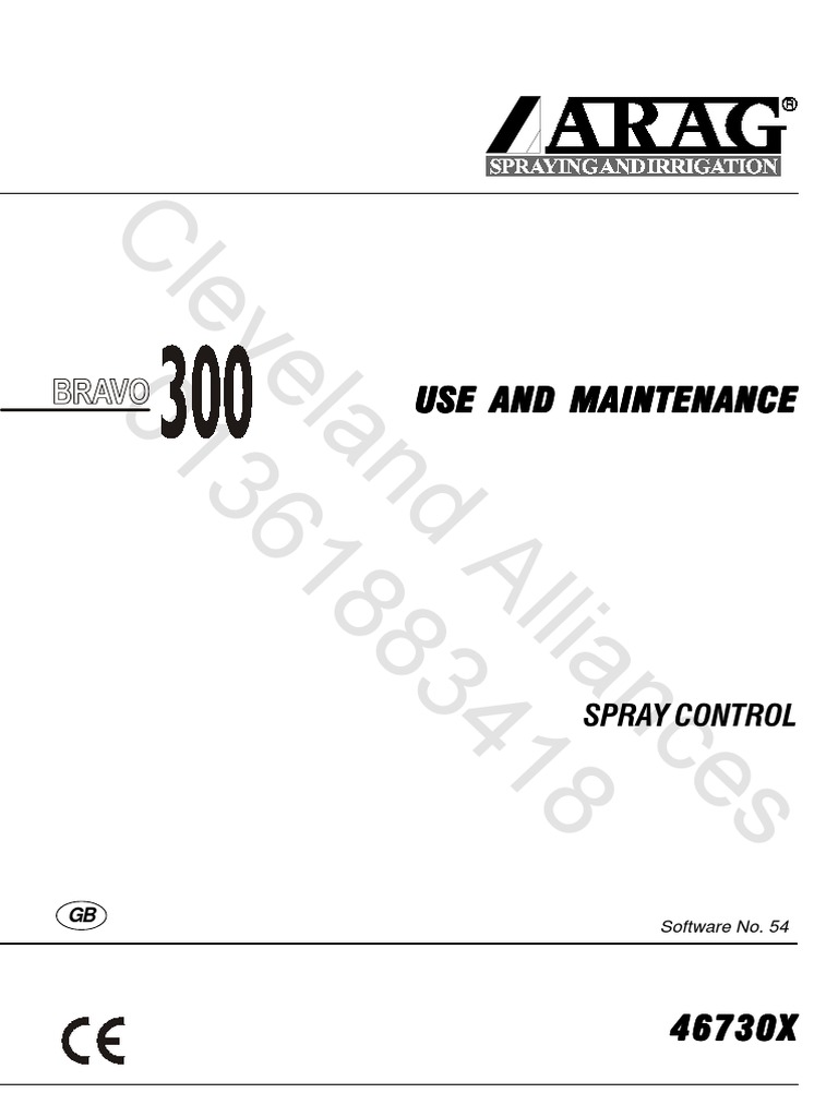 Arag Bravo 300 Manual 1 | PDF | Flow Measurement | Pressure