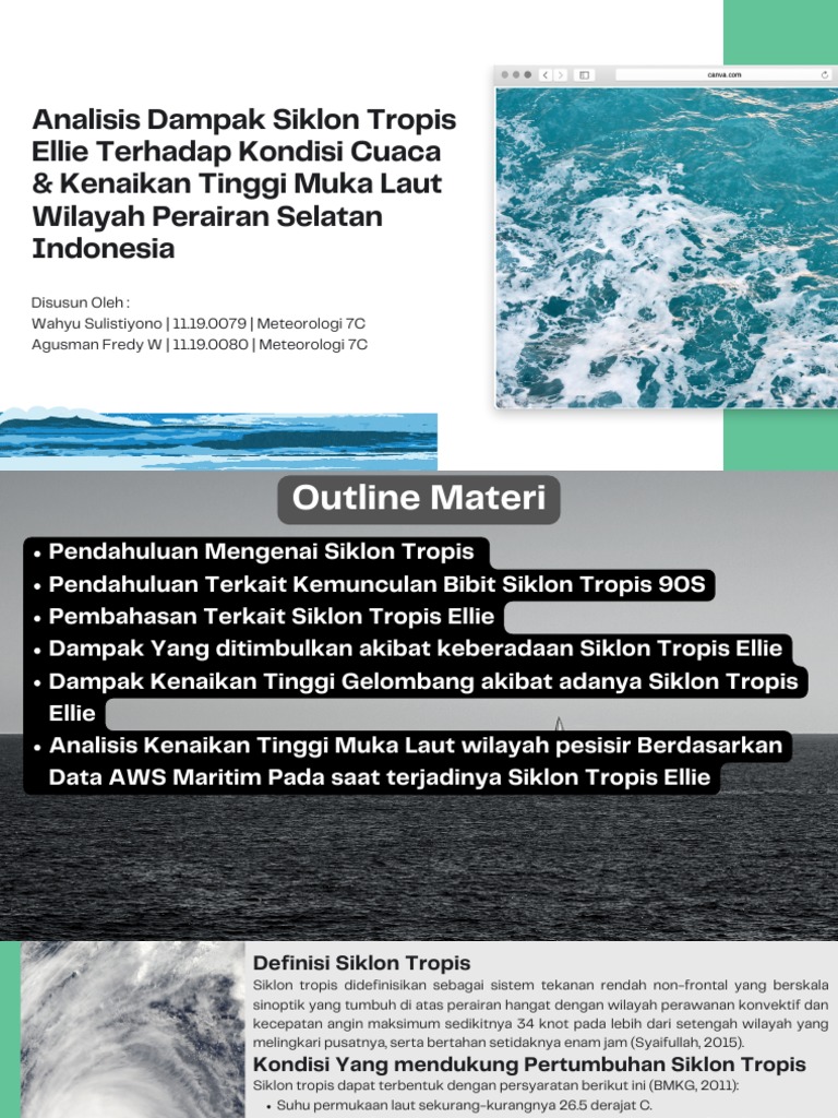 Analisis Dampak Siklon Tropis Ellie Terhadap Kondisi Cuaca & Kenaikan Tinggi Muka Laut Wilayah ...