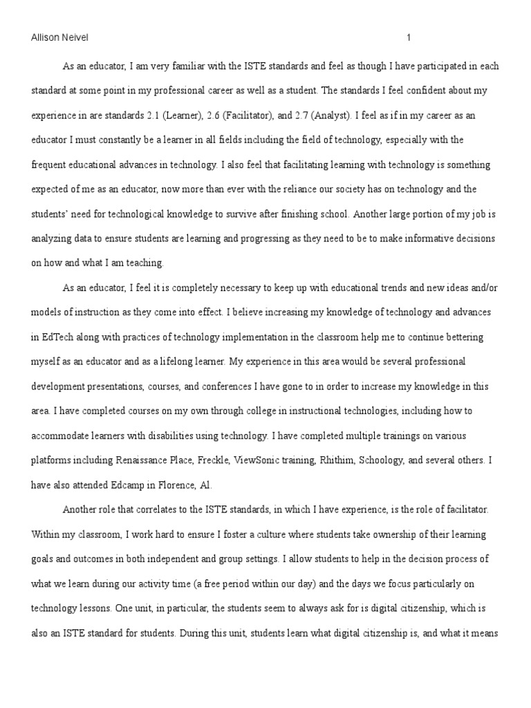 Allisonneivel Statement of Purpose 1 | Download Free PDF | Educational Technology | Learning