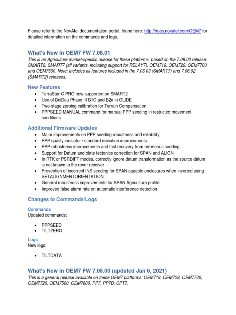 WhatsNew 70801 | PDF | Global Positioning System | Inertial Navigation ...