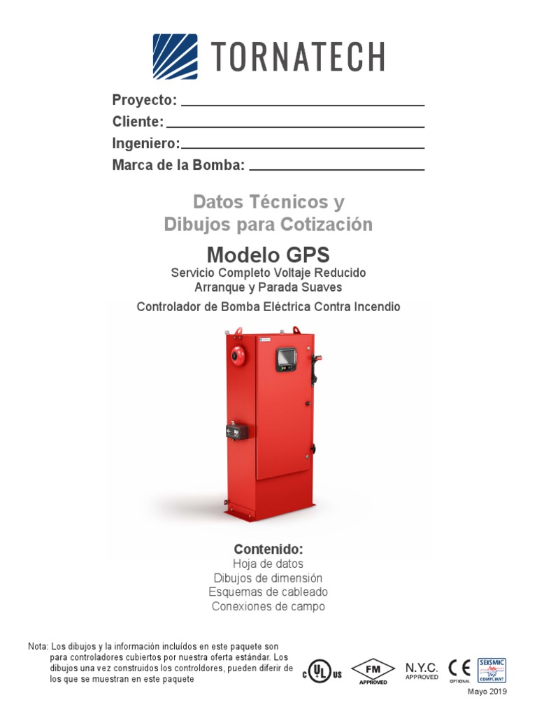 Modelo GPS: Datos Técnicos y Dibujos para Cotización | PDF