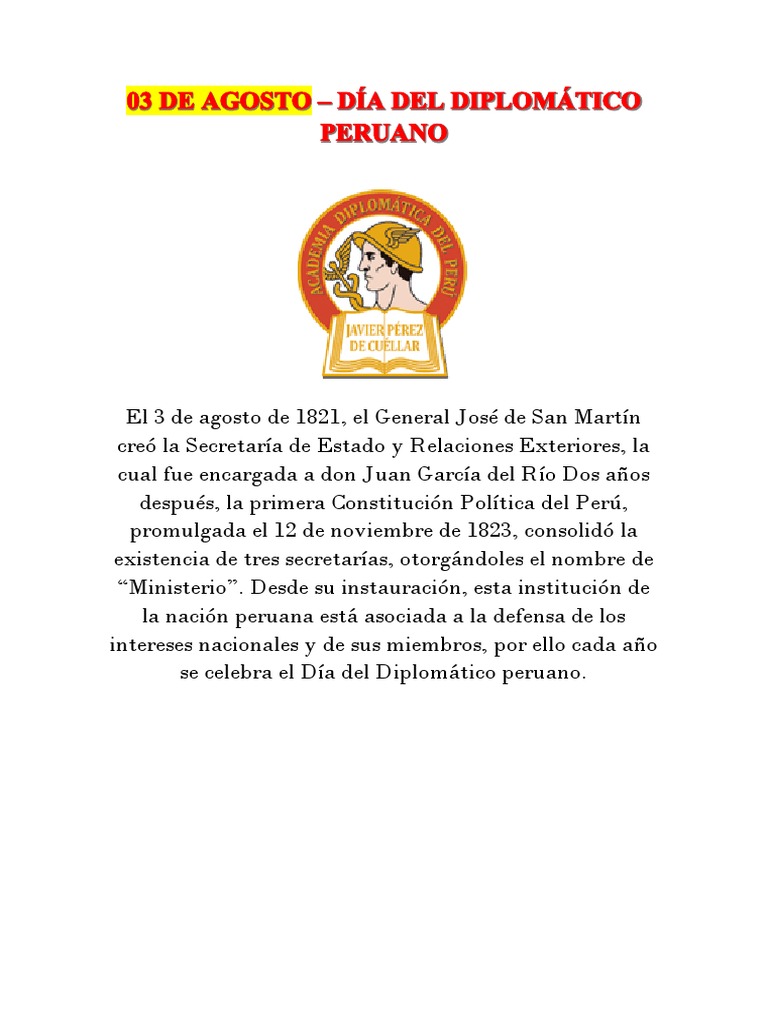 Fechas Civicas | PDF | Perú | Lima