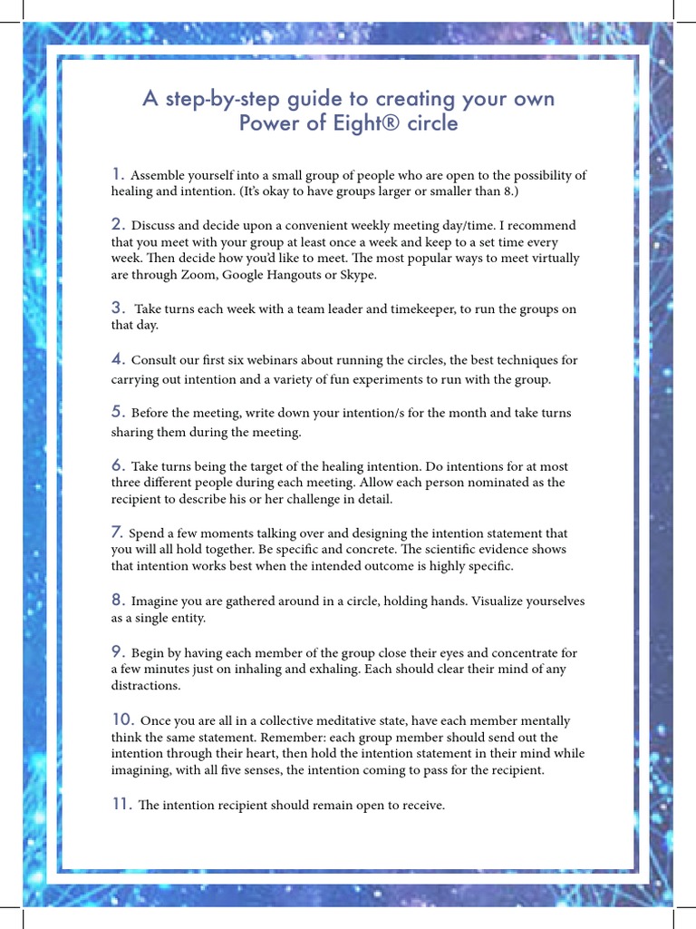 A Step-By-Step Guide To Creating Your Own Power of Eight Circle | PDF ...