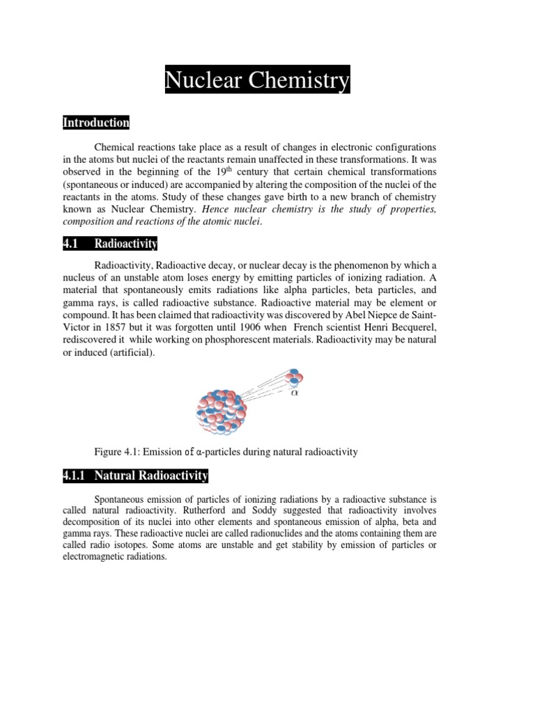 Nuclear Chemistry | PDF | Nuclear Physics | Nuclear Reaction