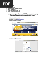 Registrasi Pengguna Baru Panduan Sistem INSW | PDF