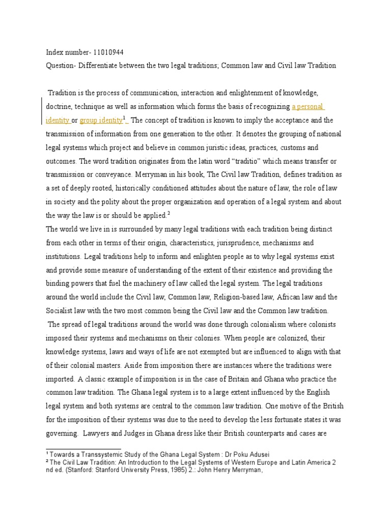 Legal System Pdf Common Law Civil Law Legal System