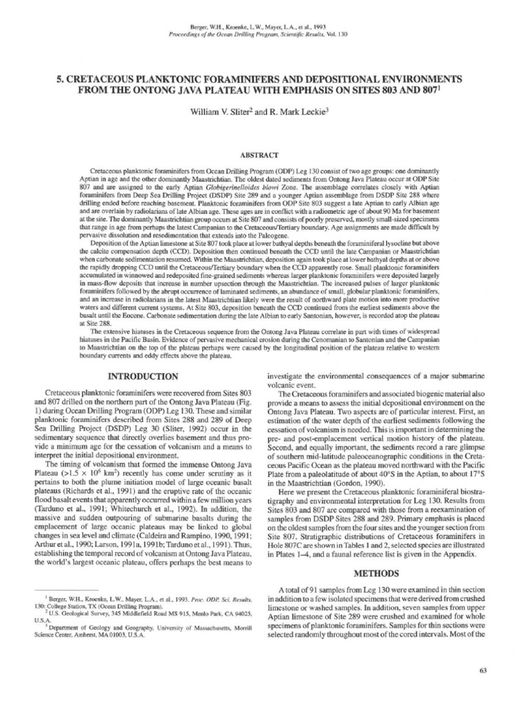 1993 - Cretaceous Planktonic Foraminifers & Depositional Environments ...