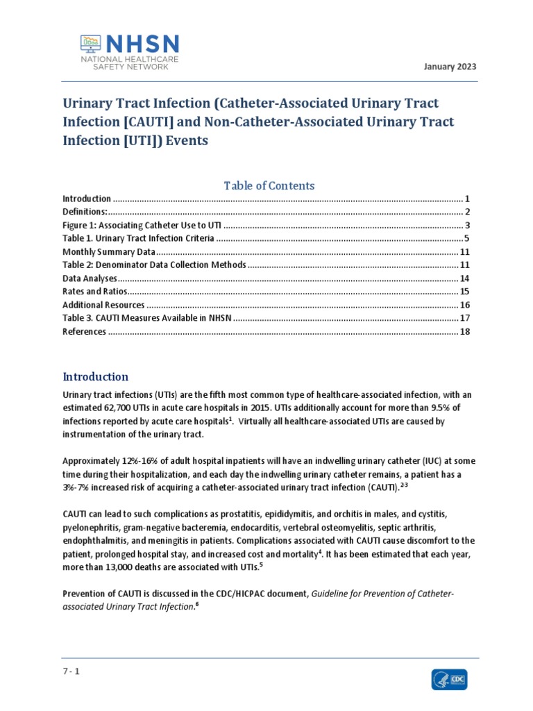 Urinary Tract Infection (Catheter-Associated Urinary Tract Infection ...