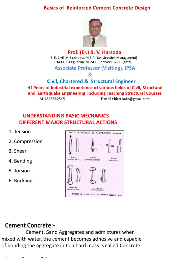 Basics of RCC Design | PDF | Deformation (Engineering) | Strength Of ...