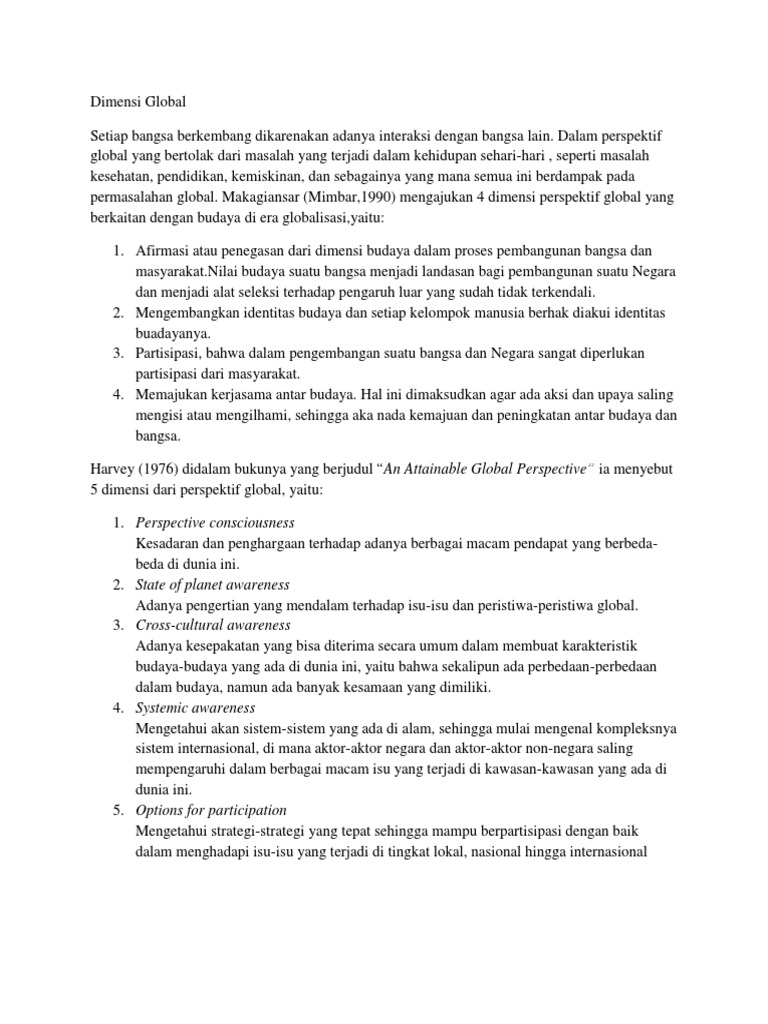 Dimensi Global | PDF