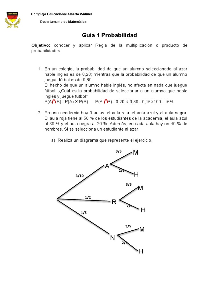 Guia 2 Probabilidad Tercero Medio (1) Resuelta | PDF | Probabilidad | Science