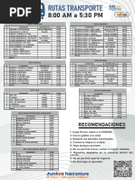 Horarios de Transporte Flex Norte | PDF