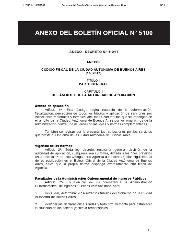Código Fiscal CABA 2017 | PDF | Impuestos | Gobernancia