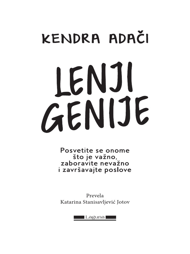 Laguna Lenji Genije | PDF
