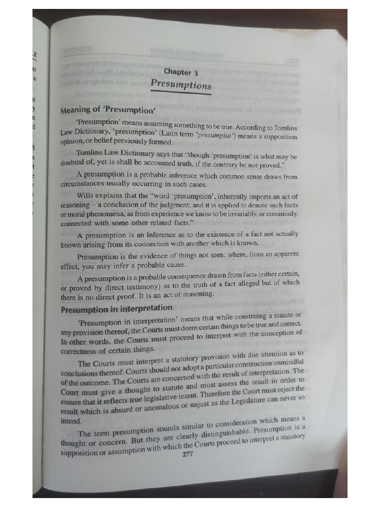 Presumption Book | PDF