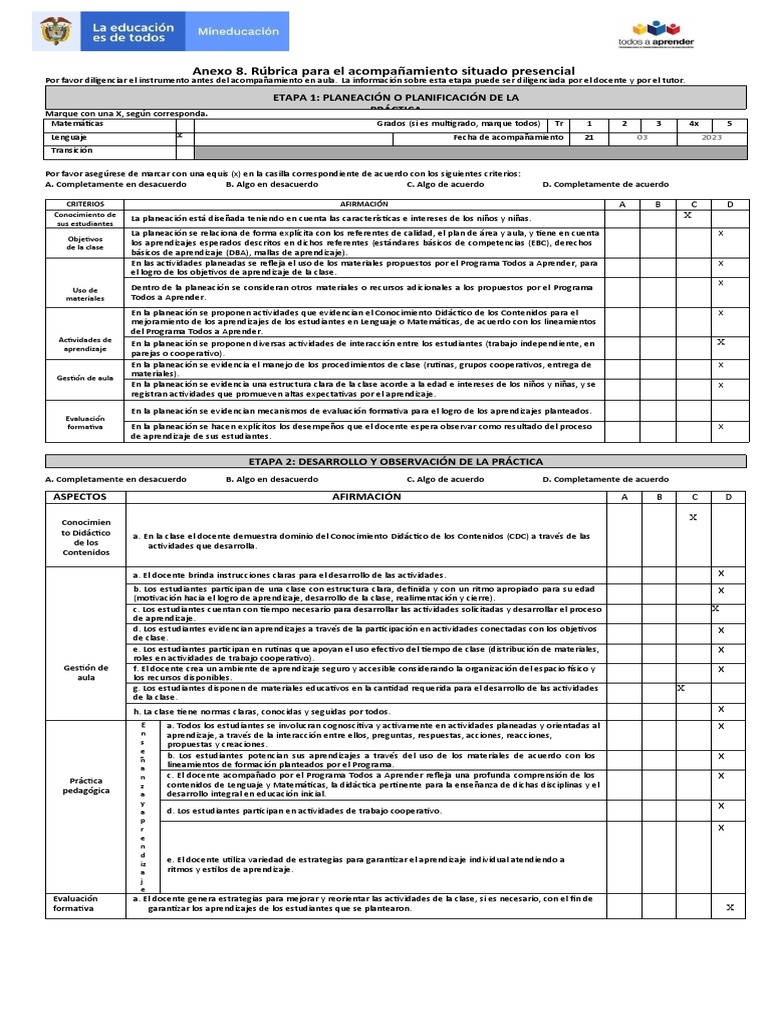 AA Anexo 8. Rúbrica para El Acompañamiento Situado Presencial. YDCO 1 ...