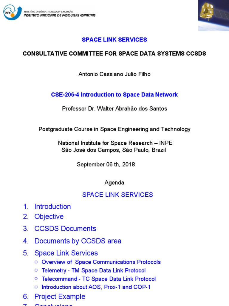 CCSDS Space Link Services Presentation Rev3 | PDF