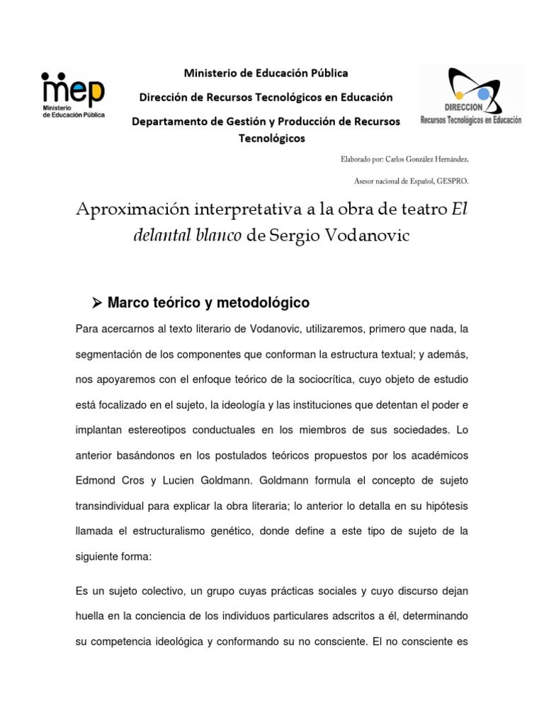 Análisis de "El delantal blanco" | PDF | Ideologías | Familia