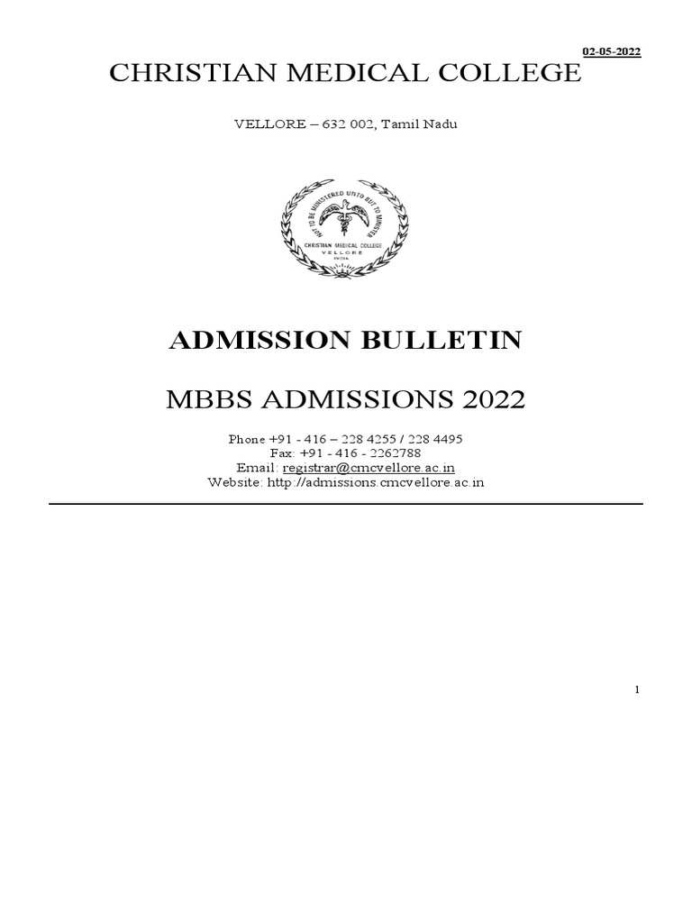 MBBS Admission Bulletin 2022 | PDF | Medical School | Debit Card