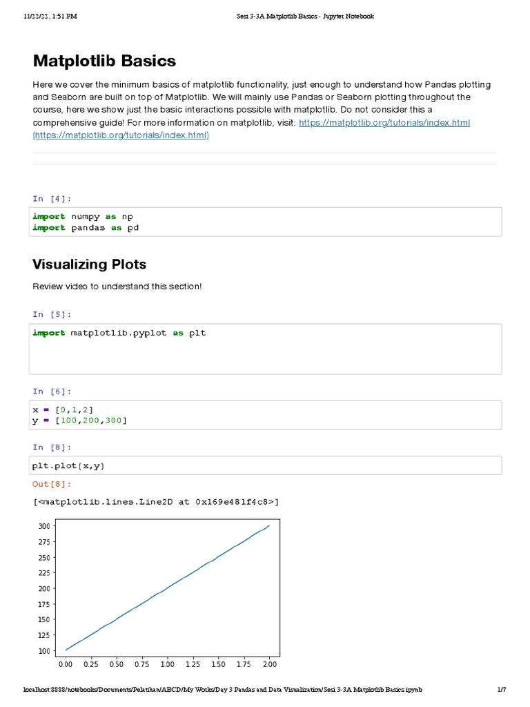 Matplotlib Basics Pdf Computer Programming Computer Science 
