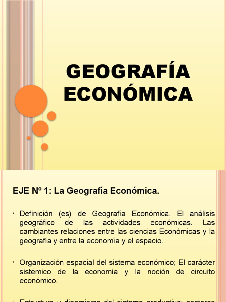 4) Presentación de La Geografía Económica | PDF | Geografía | Sociedad