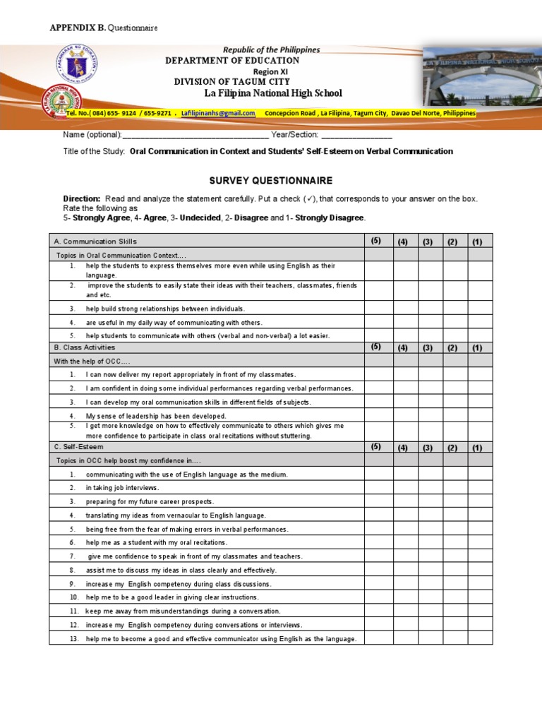 Communication Skills Assessment Questionnaire | PDF | Communication ...