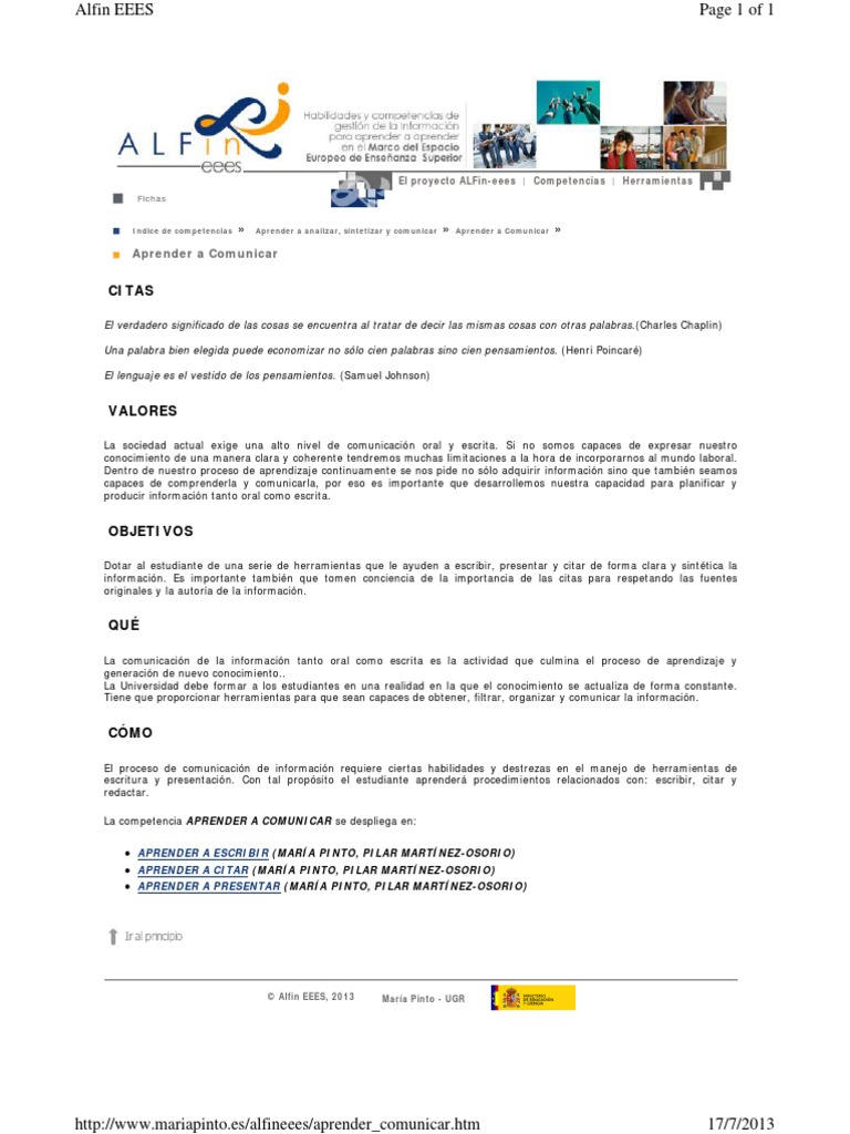 Aprender A Comunicar | PDF | Aprendizaje | Comunicación