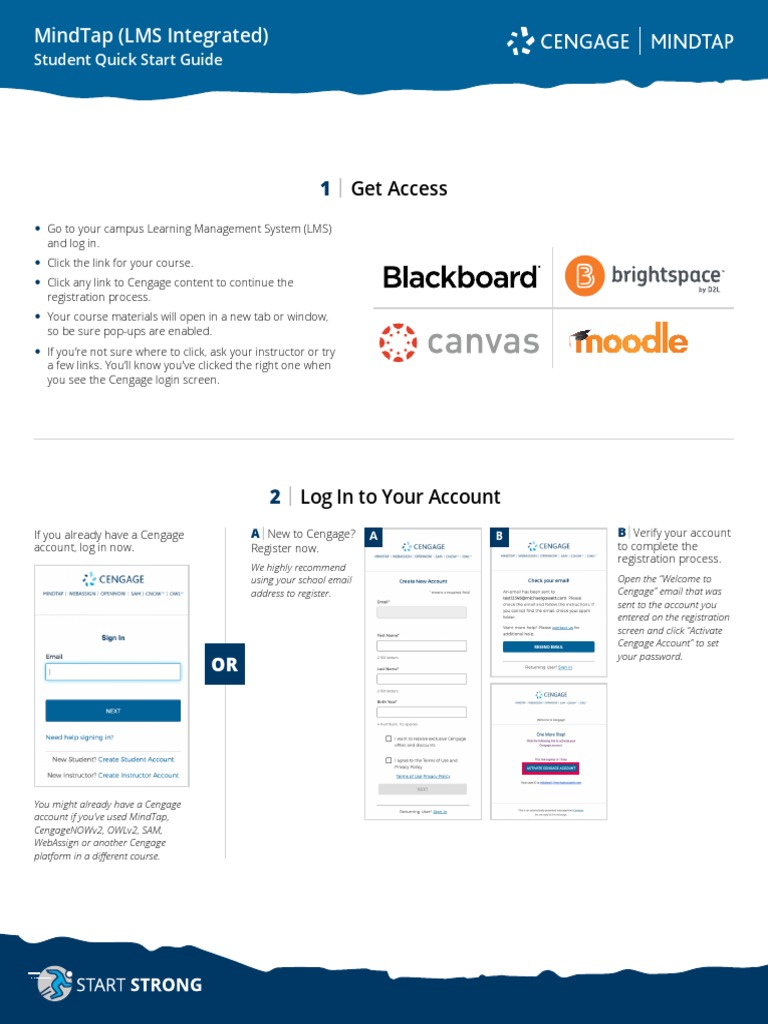 Student Registration Guide - MindTap | PDF