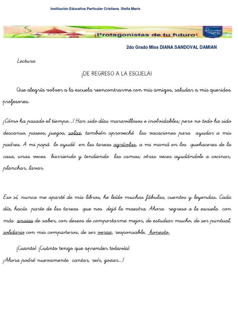 ¡De Regreso A La Escuela! Que Alegría Volver A La Escuela Reencontrarme ...