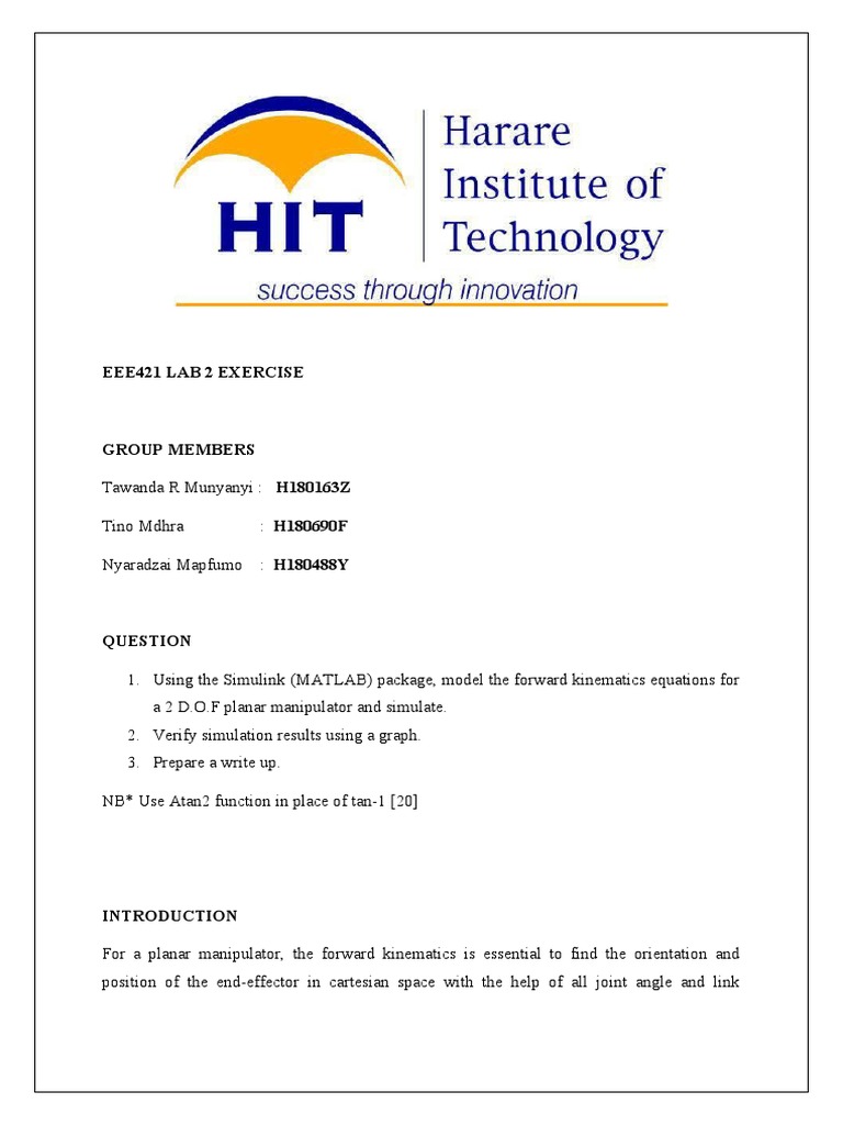 engineering robotics practical lab | PDF