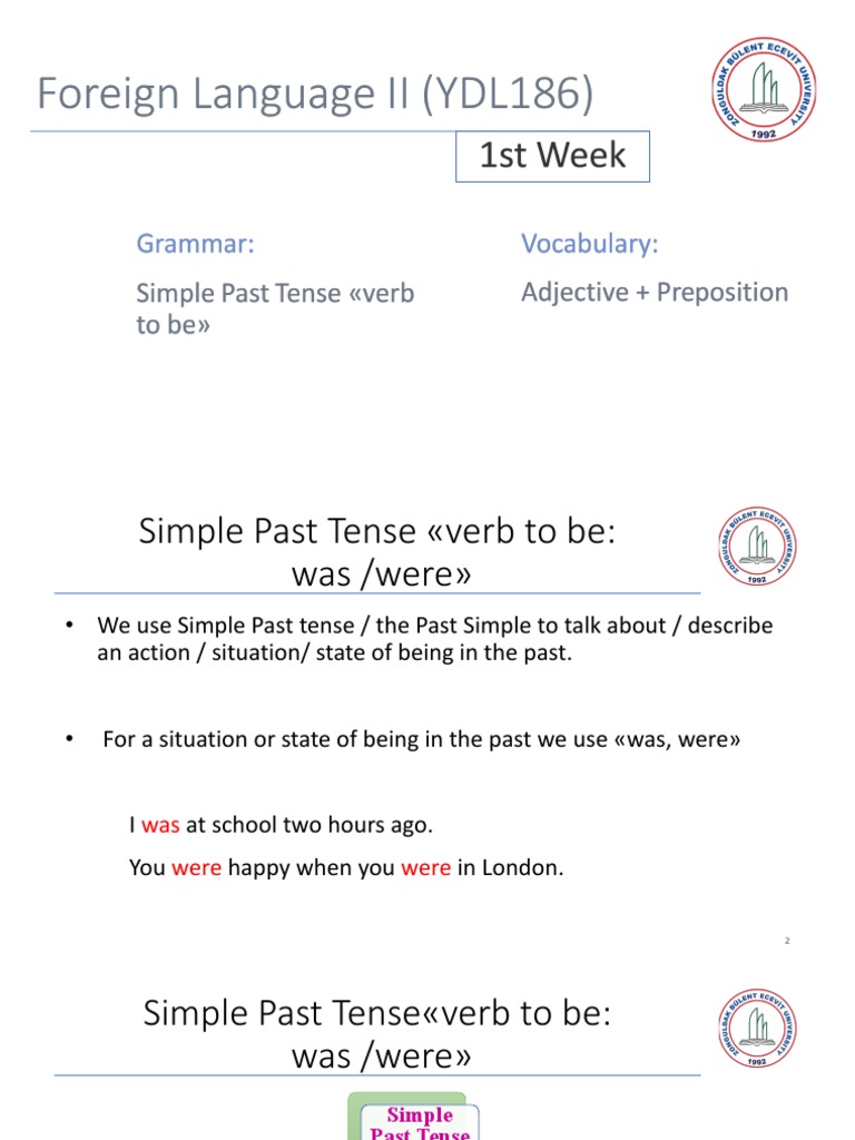 Understanding Simple Past Tense: Was/Were | PDF | Verb | Grammatical Tense