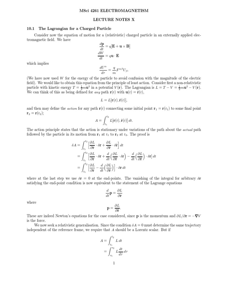 EMT10 New | PDF | Lagrangian Mechanics | Hamiltonian Mechanics