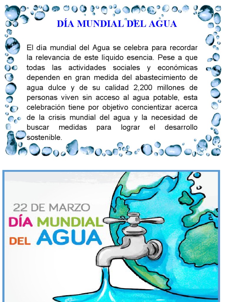 Importancia del Día Mundial del Agua | PDF
