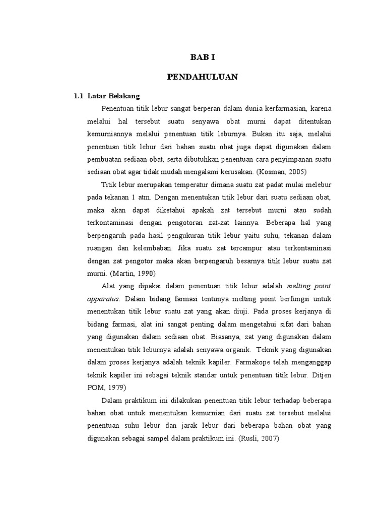 Penentuan Titik Lebur dalam Farmasi | PDF