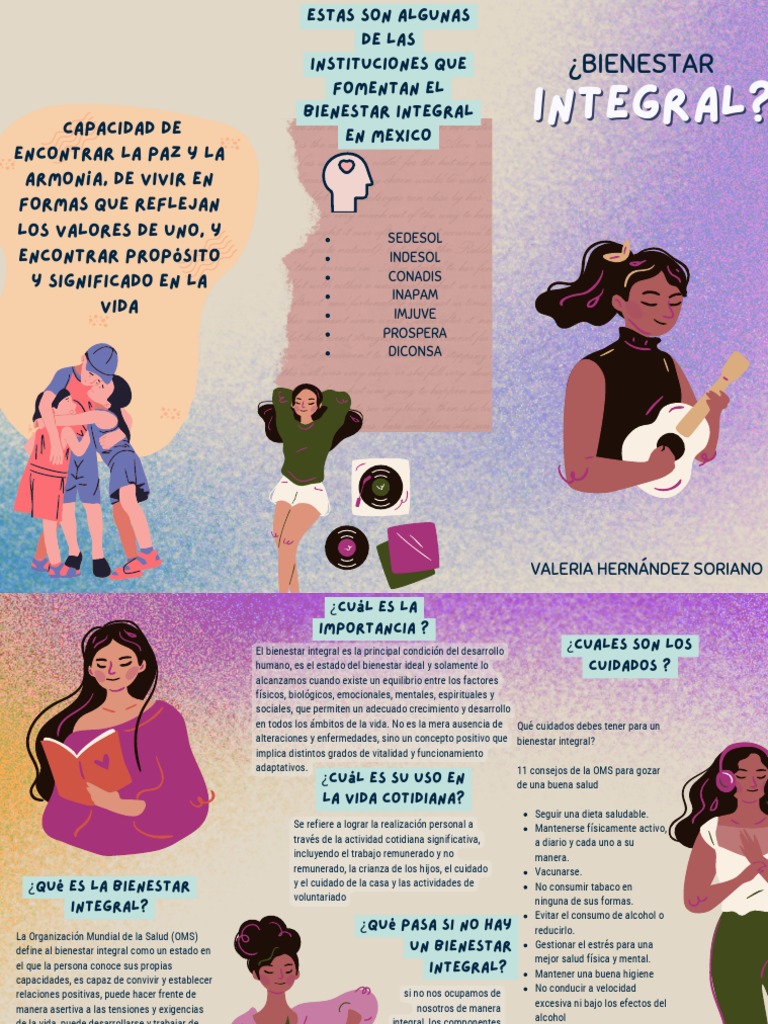 Tríptico Bienestar Integral Pdf Sicología