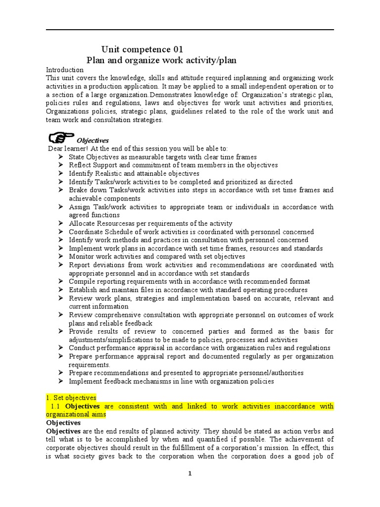 17-plan-and-organize-work-activities-last-pdf-project-management