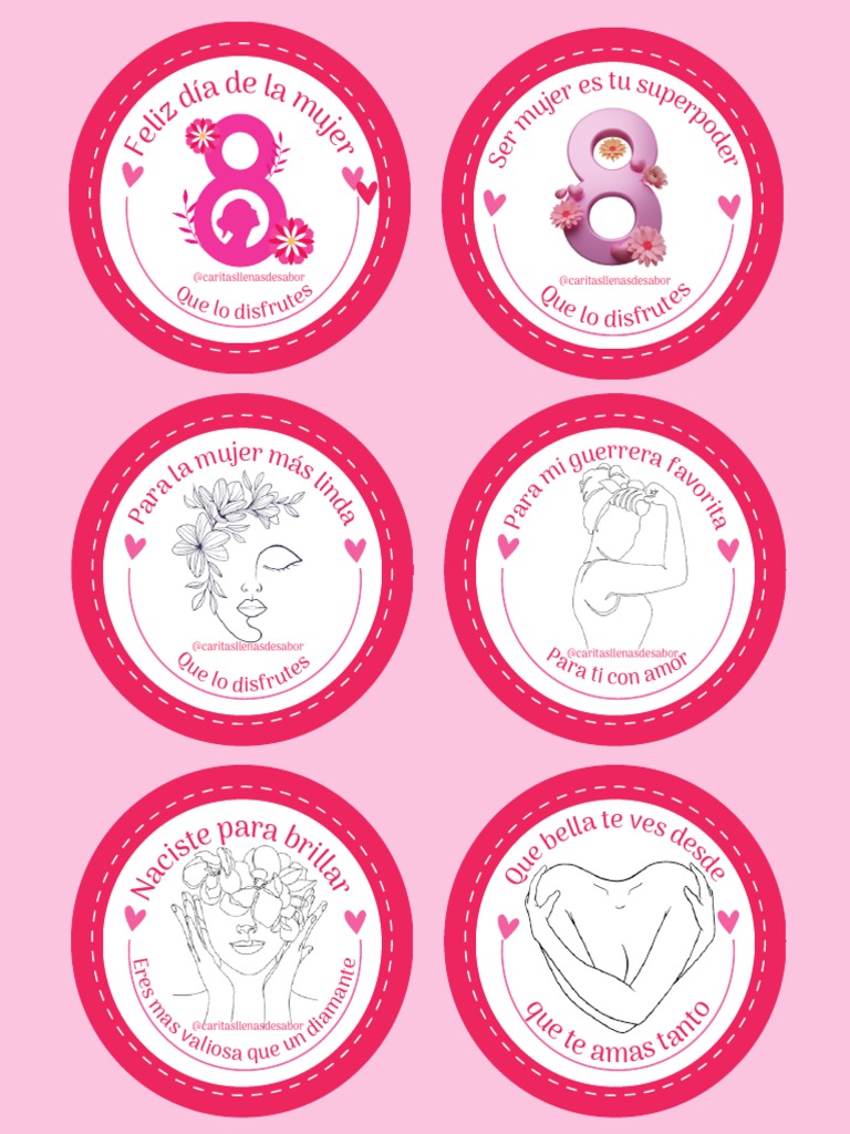 Documento Stickers Del Dia de La Mujer (8.5 × 11 CM) | PDF