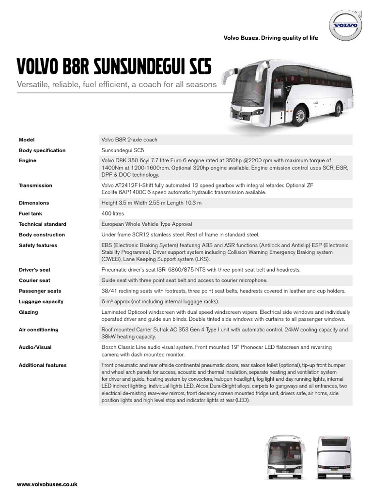 Volvo b8r Sunsundegui sc5: Versatile, Reliable, Fuel Efficient, A Coach ...