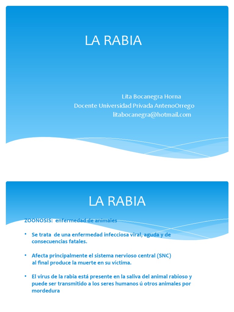 La Rabia | PDF | Rabia | Ciencias de la Salud