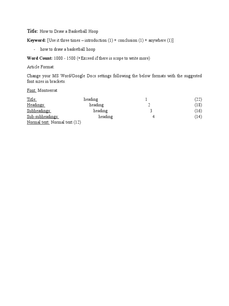 Instructions How To Draw A Basketball Hoop | PDF | Length | Rectangle
