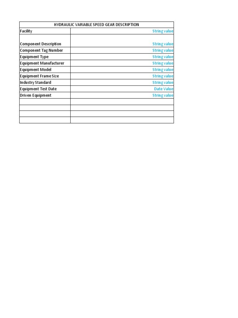 Hydraulic Variable Speed Config Sheet | PDF | Torque | Actuator