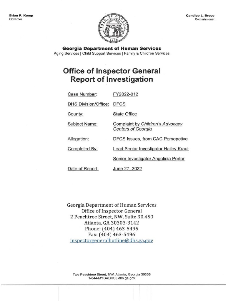 DHS Investigation Response | PDF | Foster Care | Police