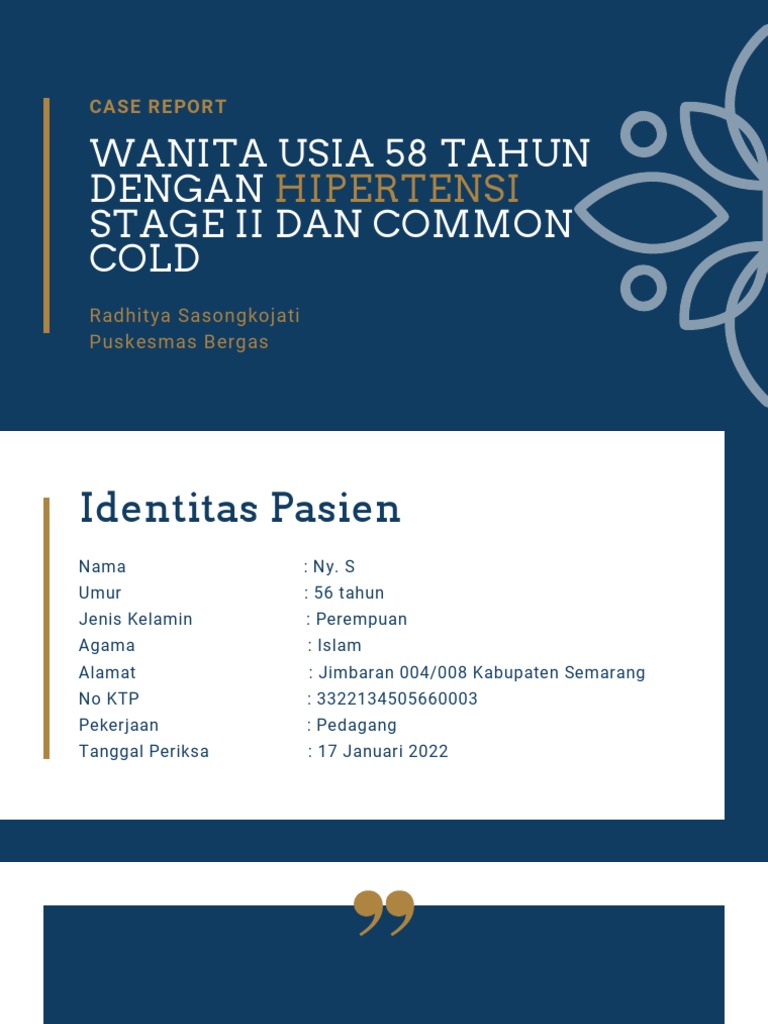 Laporan Kasus Hipertensi Pada Lansia | PDF