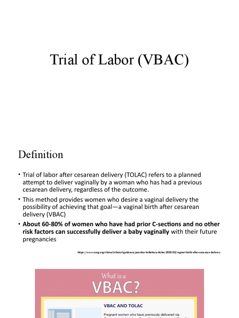 TOLAC | PDF | Caesarean Section | Childbirth