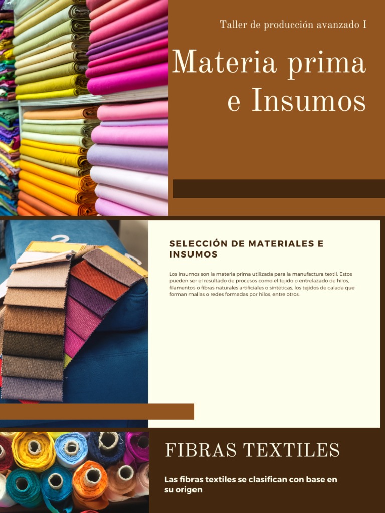 Materia Prima e Insumos | PDF | Fibra sintética | Ropa