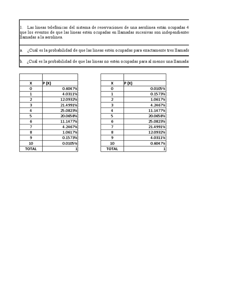 Taller Modelos Probabilísticos Discretos Caso Binomial SR | PDF